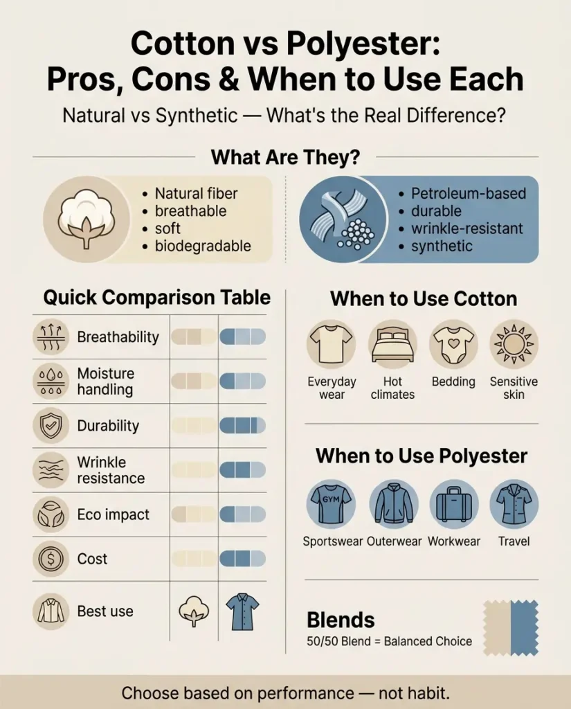 Cotton vs Polyester Fabric Comparison Guide